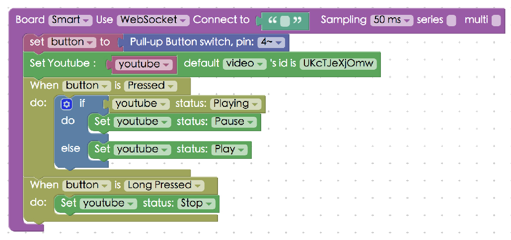 Using A Button Switch For Playing Youtube Videos Webduino Web × Arduino