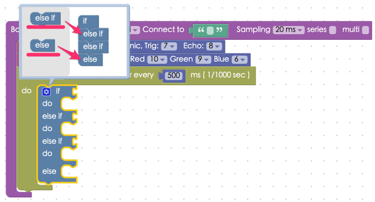 Project Example 8 Controlling Rgb Leds With An Ultrasonic Sensor Webduino Web × Arduino