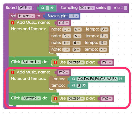Project Example 13: Make Music with a Buzzer :::: Webduino = Web × Arduino