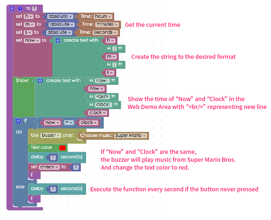 Project Example 33: Talking Alarm Clock (With Snooze Button and Buzzer) :::: Webduino = Web × ...