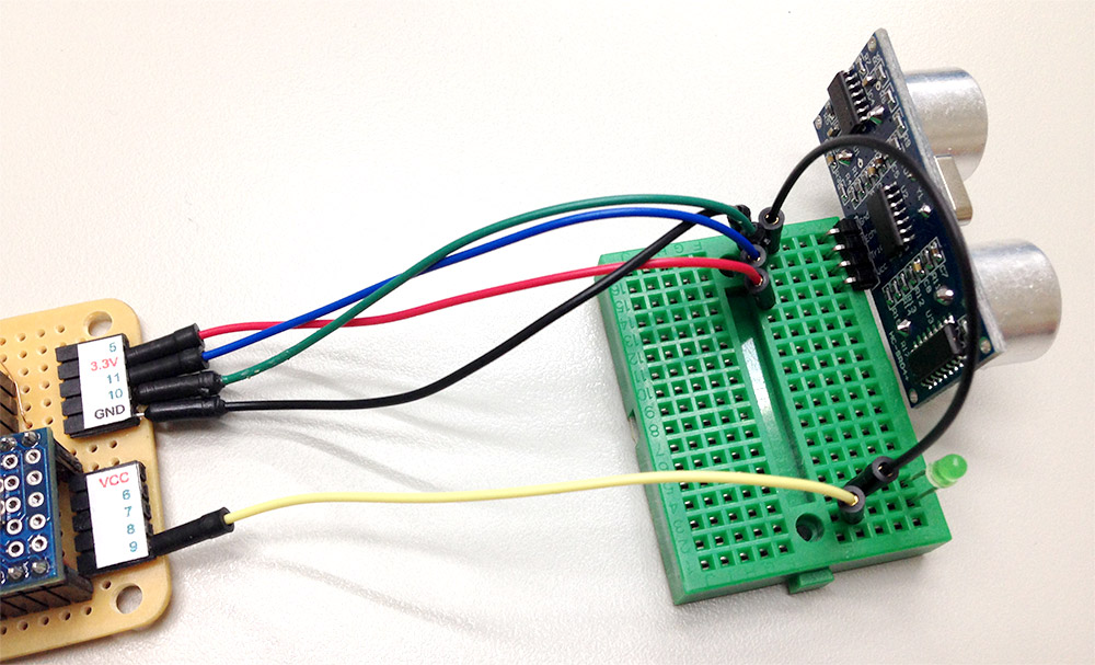 Project Example Controlling Leds With An Ultrasonic Sensor