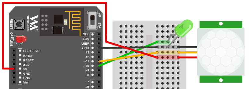 Project Example Pir Motion Sensor Webduino Web Arduino