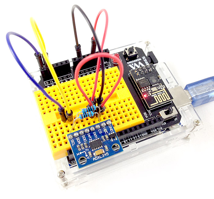 Project Example Adxl Axis Accelerometer Webduino Web