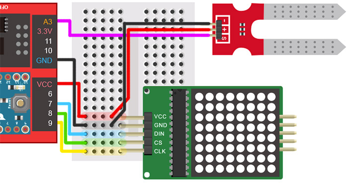 Project Example Visualizing Soil Moisture With An Led Matrix