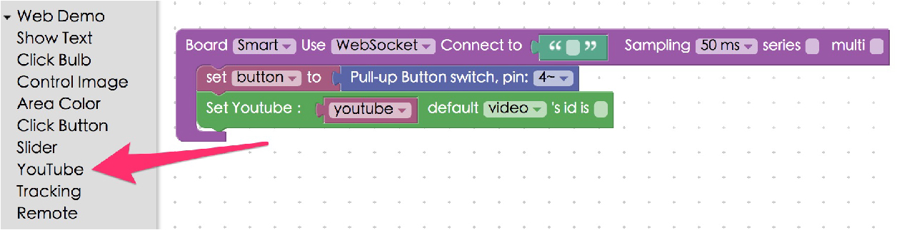 Using a Button Switch for Playing Youtube Videos :::: Webduino = Web × Arduino