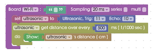 Project Example 5 Use An Ultrasonic Sensor Webduino Web × Arduino