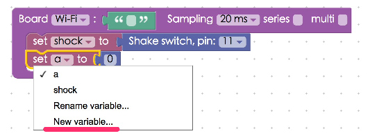 Project Example 11: Using a Shake Switch to change values :::: Webduino = Web × Arduino