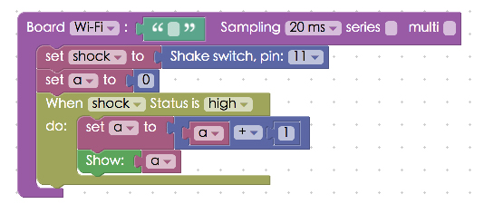 Project Example 11: Using a Shake Switch to change values :::: Webduino = Web × Arduino