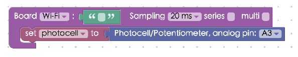 Project Example 17: Determine light levels with a photocell :::: Webduino = Web × Arduino