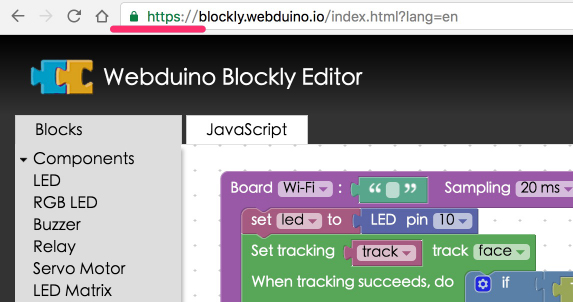 Project Example 27: Controlling LEDs with face tracking :::: Webduino = Web × Arduino