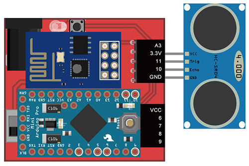 Project Example 5 Use An Ultrasonic Sensor Webduino Web × Arduino