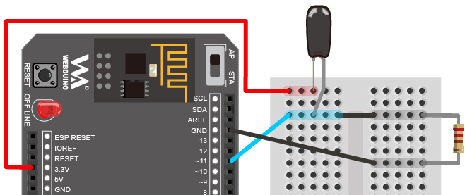 Project Example 11: Using a Shake Switch to change values :::: Webduino = Web × Arduino